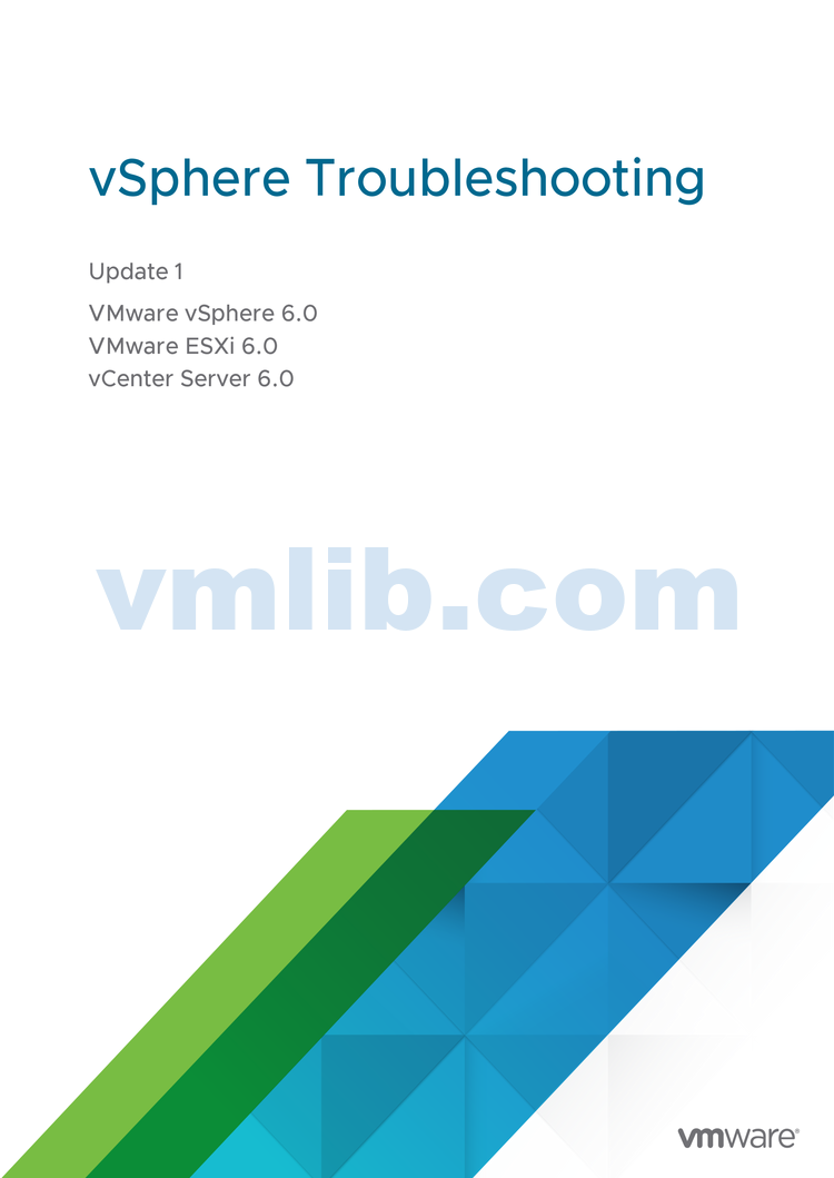 VMware vSphere ESXi vCenter Server 6.0.1 故障排除指南 - VM技术库