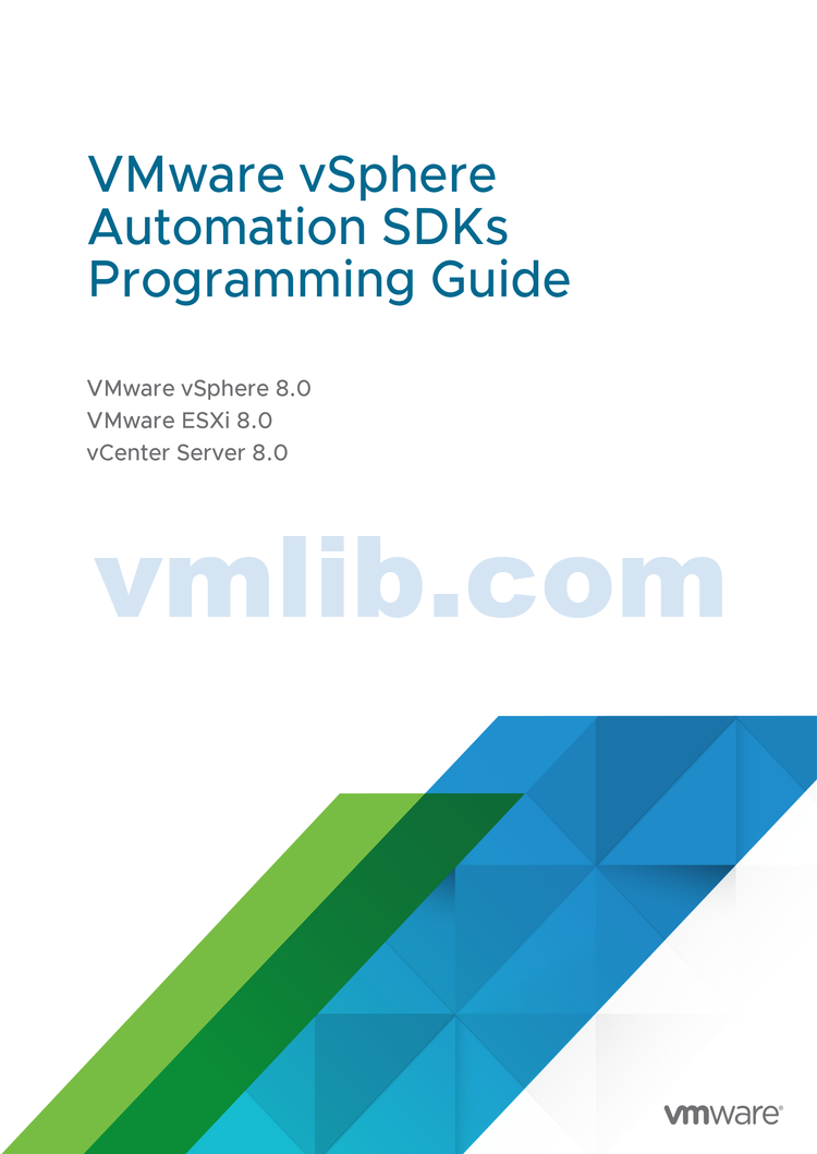 VMware vSphere 8.0自动化SDK编程指南 - VM技术库