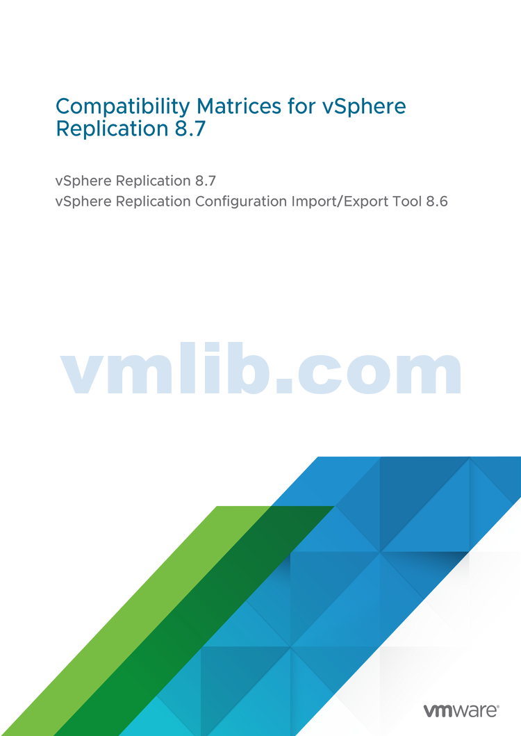 vSphere复制兼容性矩阵v87 - VM技术库