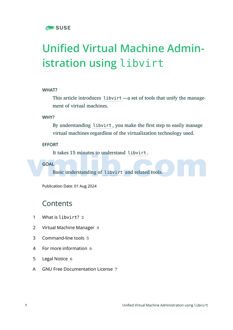 SUSE Linux 指南 虚拟机统一管理与 libvirt 技术应用 - VM技术库